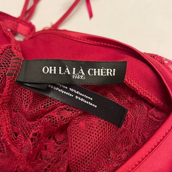oh la la cheri | Intimates & Sleepwear | Oh La La Cheri Red Lace Up ...